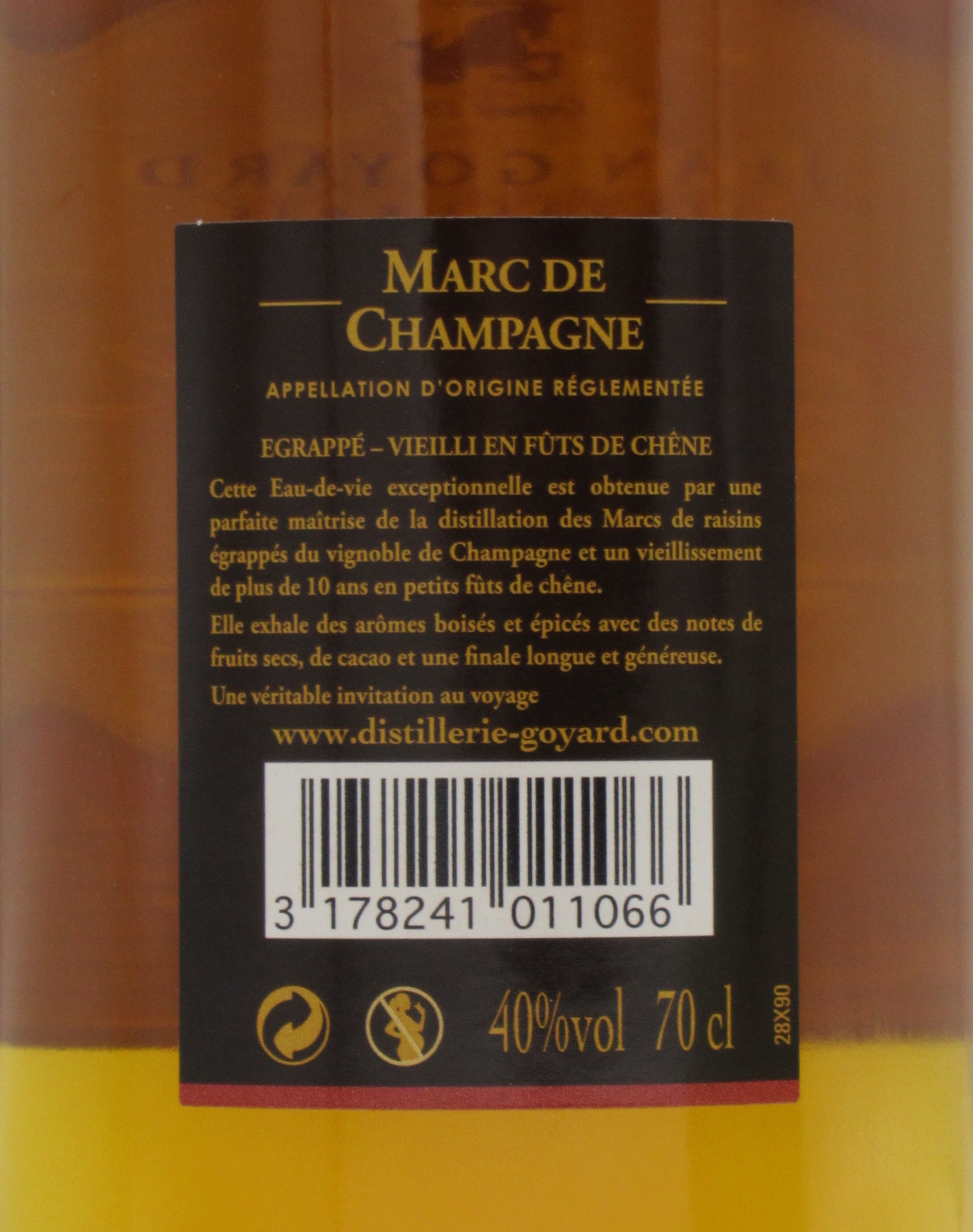 Vieux Marc de Champagne XO Exclusive Distillerie Jean Goyard - Soldes ...
